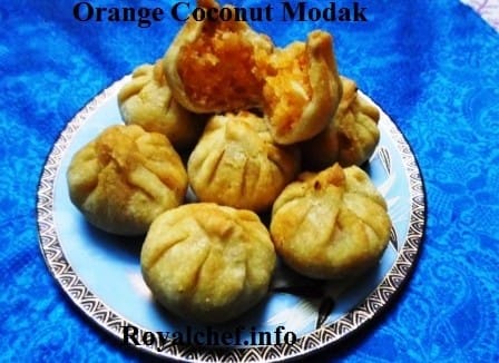 Recipe for Orange Coconut Modak | Royal Chef Sujata