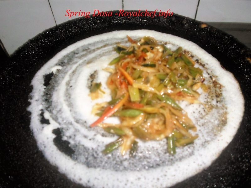 Tasty Spring Roll Dosa Recipe in Marathi - Royal Chef Sujata