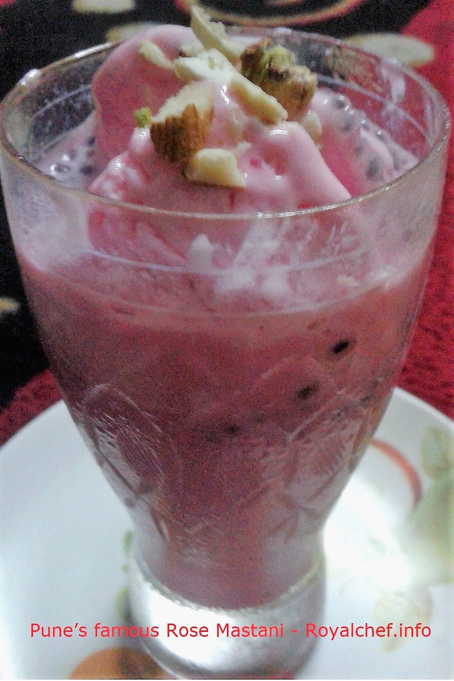 Recipe for Pune’s Popular Red Rose Mastani - Royal Chef Sujata